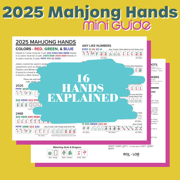 2025 Mahjong Hands Mini Guide - 16 Example Hands – The Mahj Podge