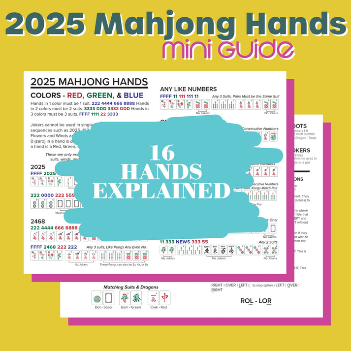 2025 Mahjong Hands Mini Guide - 16 Example Hands – The Mahj Podge
